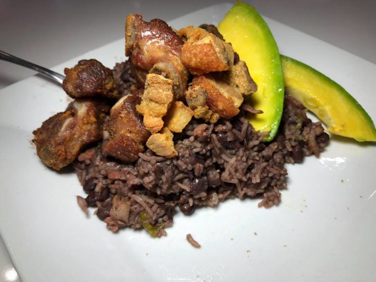 CUBAN CUISINE: Congri Rice with Chicharrones and Avocado. Recipe ...