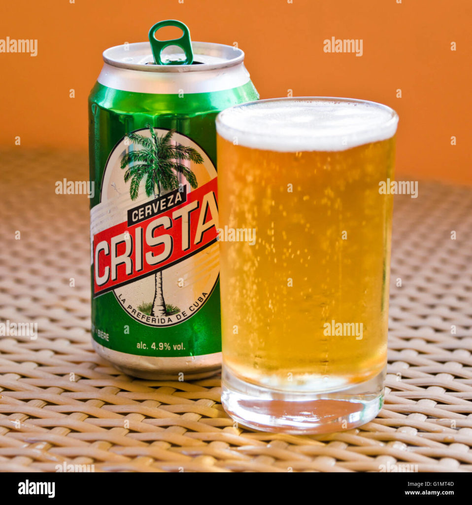 square-close-up-view-of-a-poured-can-of-cristal-beer-in-cuba-G1MT4D ...